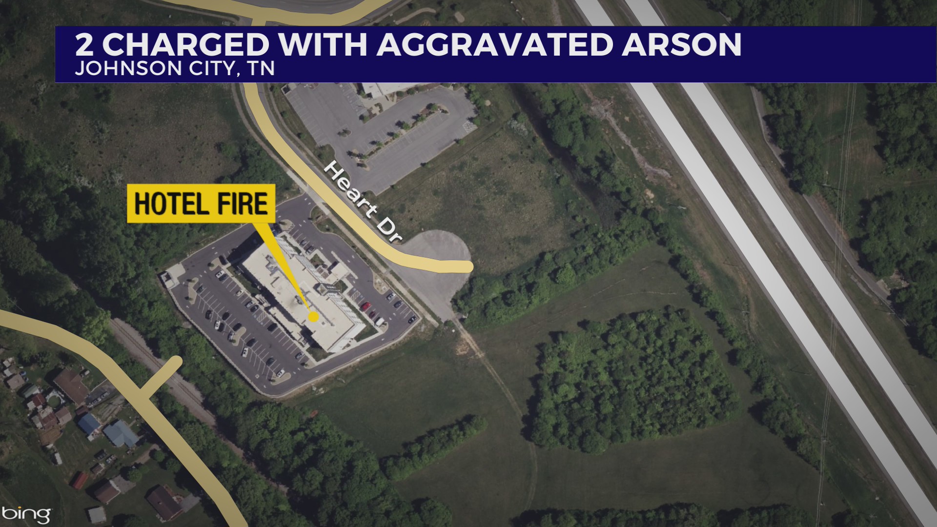 Police charge 2 with aggravated arson for Johnson City hotel fire ...