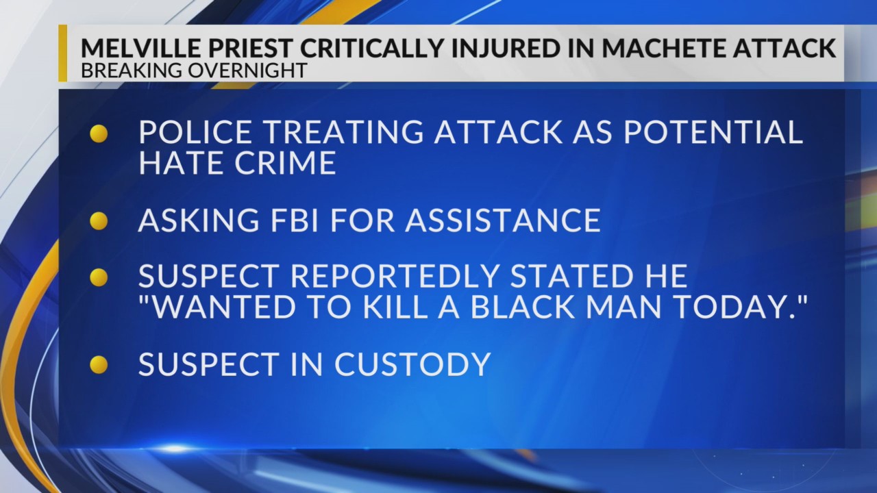 Melville priest attacked with machete, suspect in custody – KLFY.com