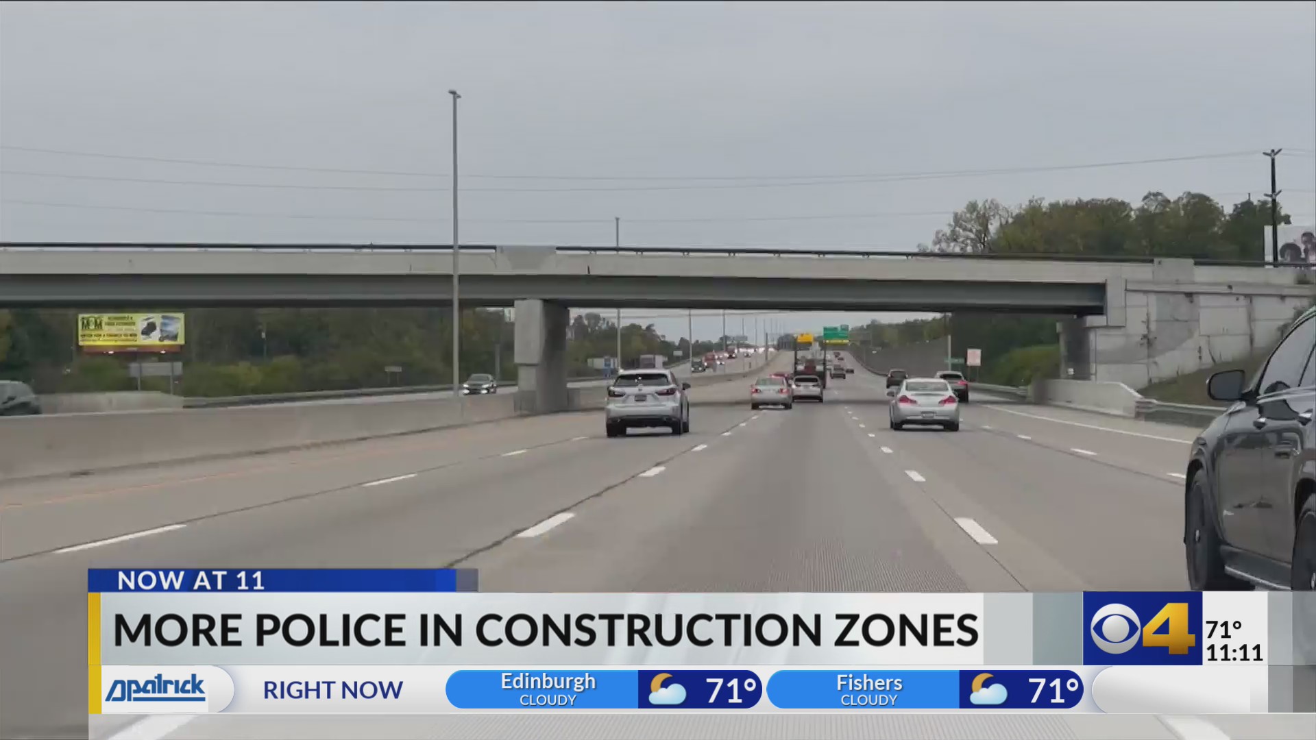 ISP increases presence along interstate construction zones – WTTV CBS4Indy