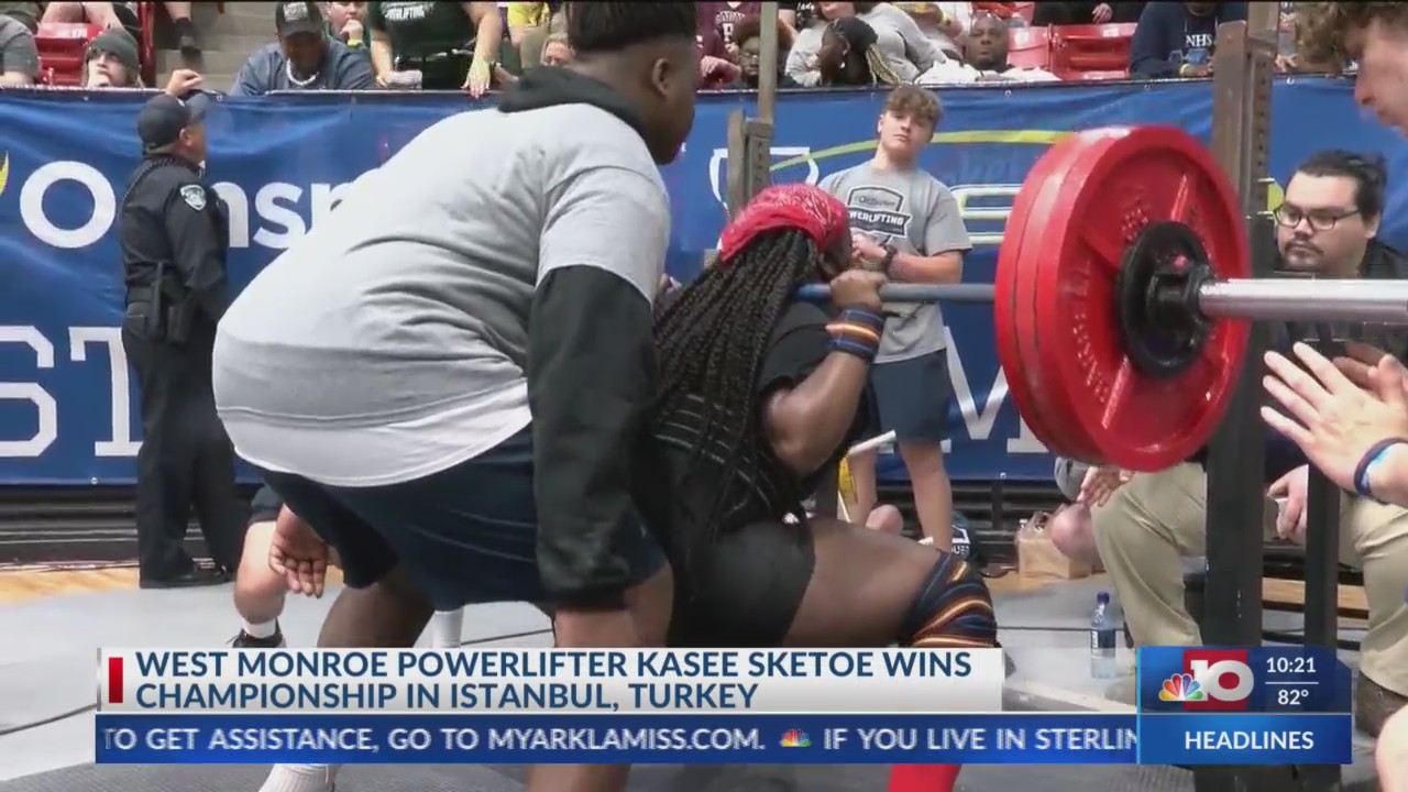 West Monroe Powerlifter Kasee Sketoe brings home gold medal at ...