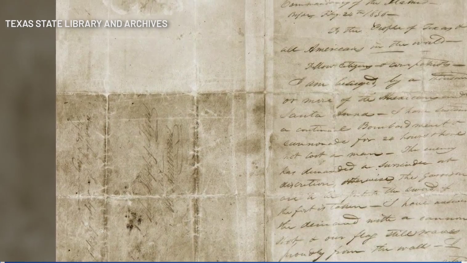 Travis Letter to be on display at Alamo for only the 2nd time ever ...