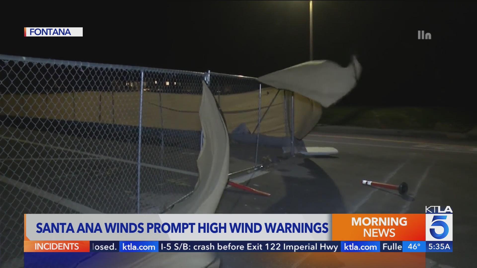 Strong, potentially damaging Santa Ana winds prompt high wind warnings ...