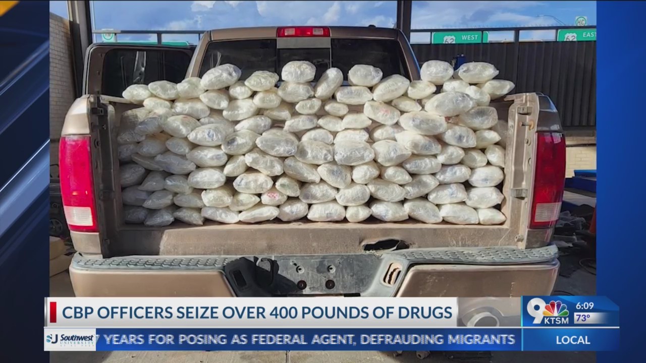 CBP officers seize over 400 pounds of drugs at Bridge of the Americas ...