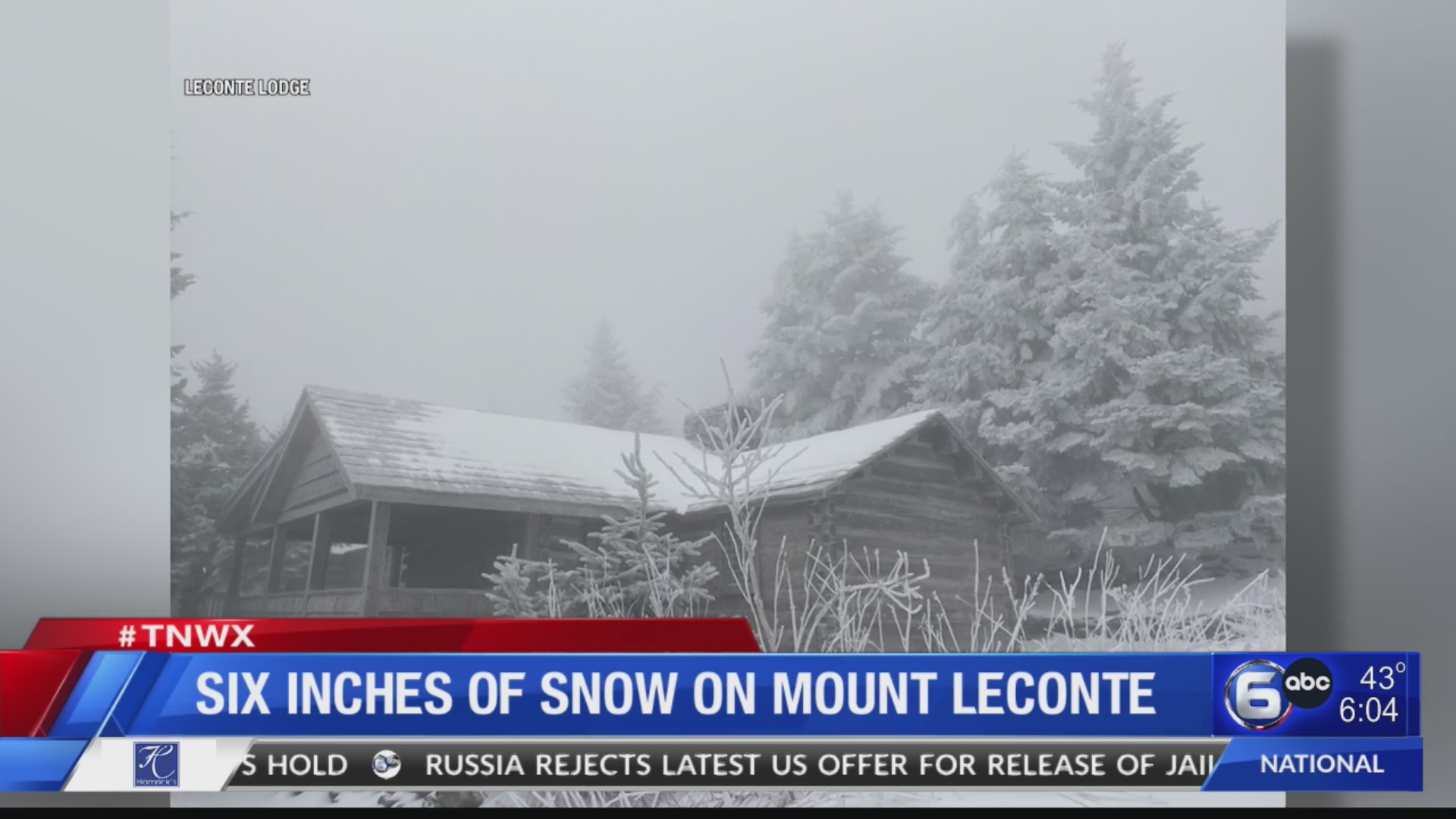 Six inches of snow on Mount LeConte – WATE 6 On Your Side