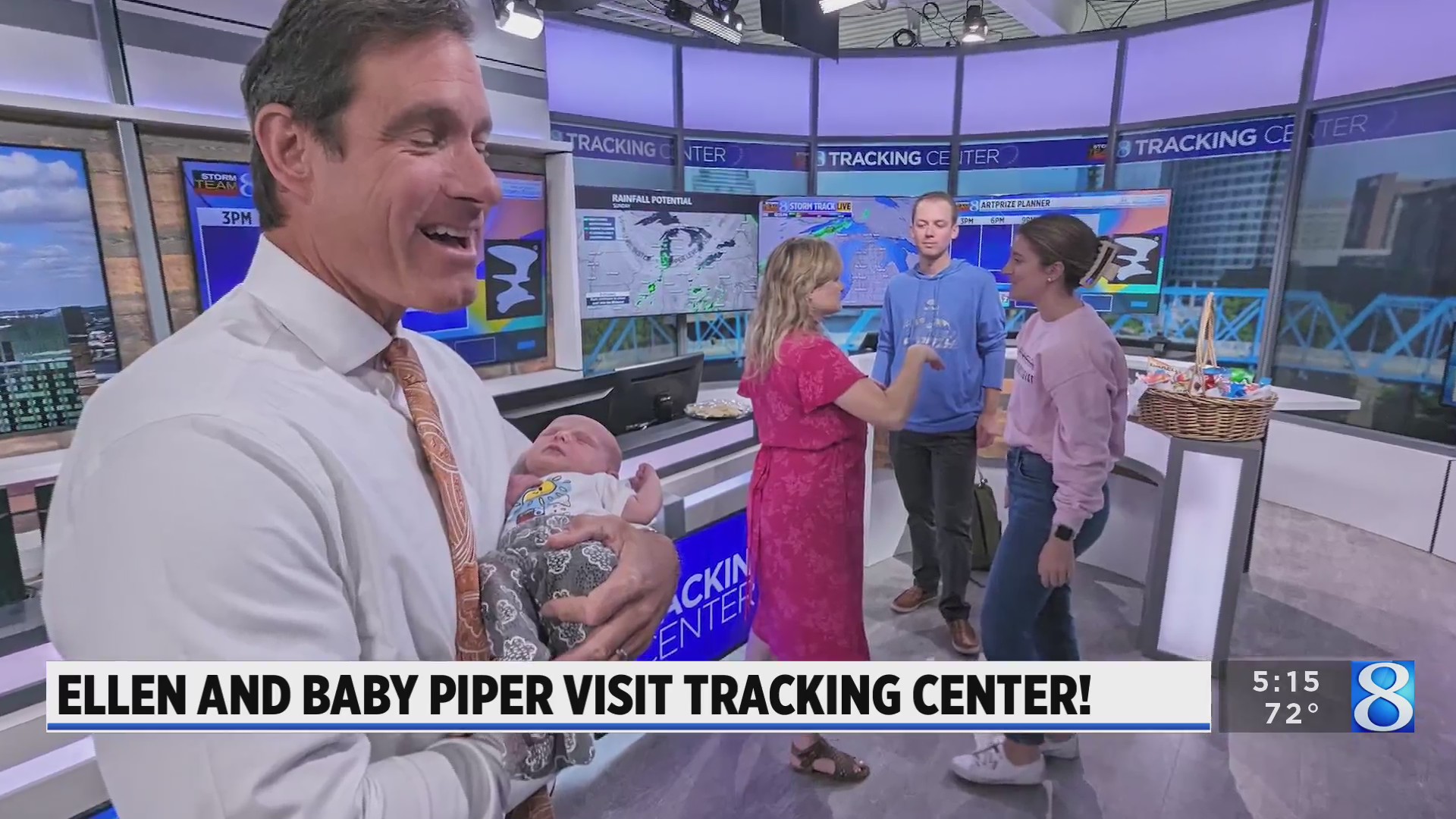 Ellen and baby Piper visit tracking center! – WOODTV.com