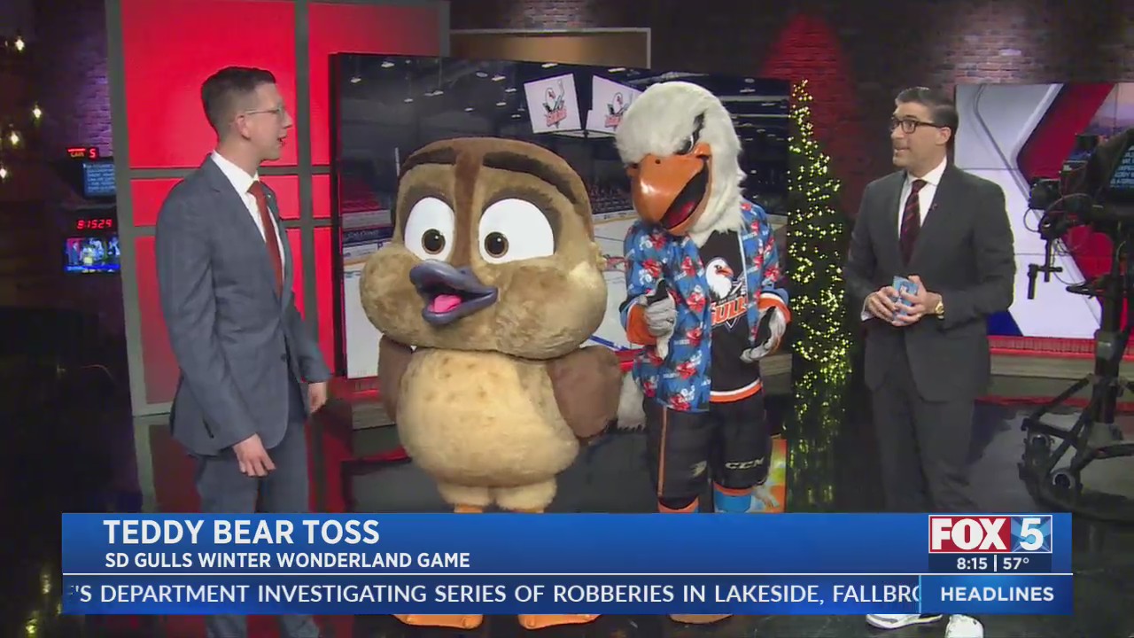 San Diego Gulls Winter Wonderland and Teddy Bear Toss Game – FOX 5 San ...