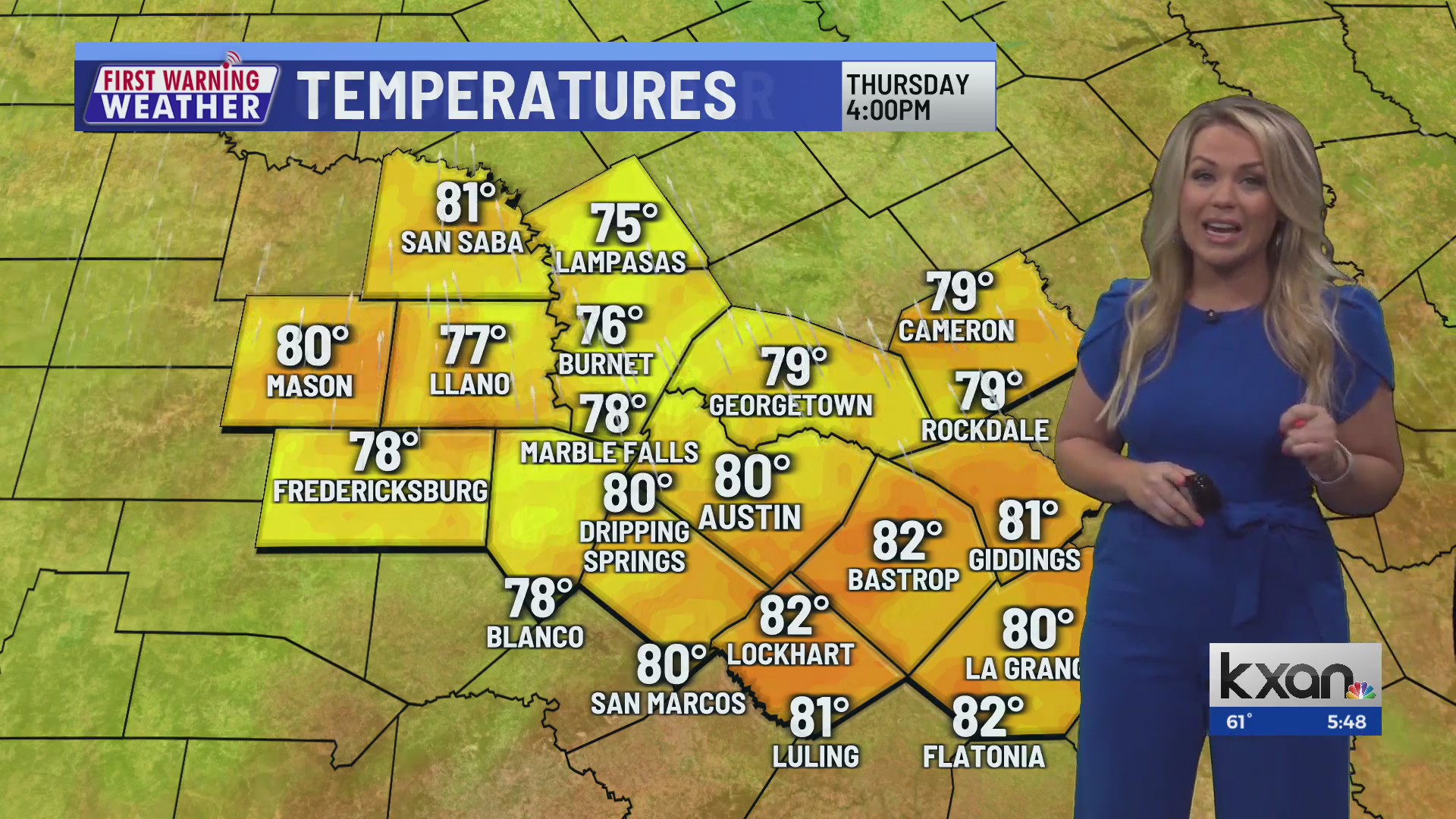 First Warning Weather Kristen Currie – KXAN Austin