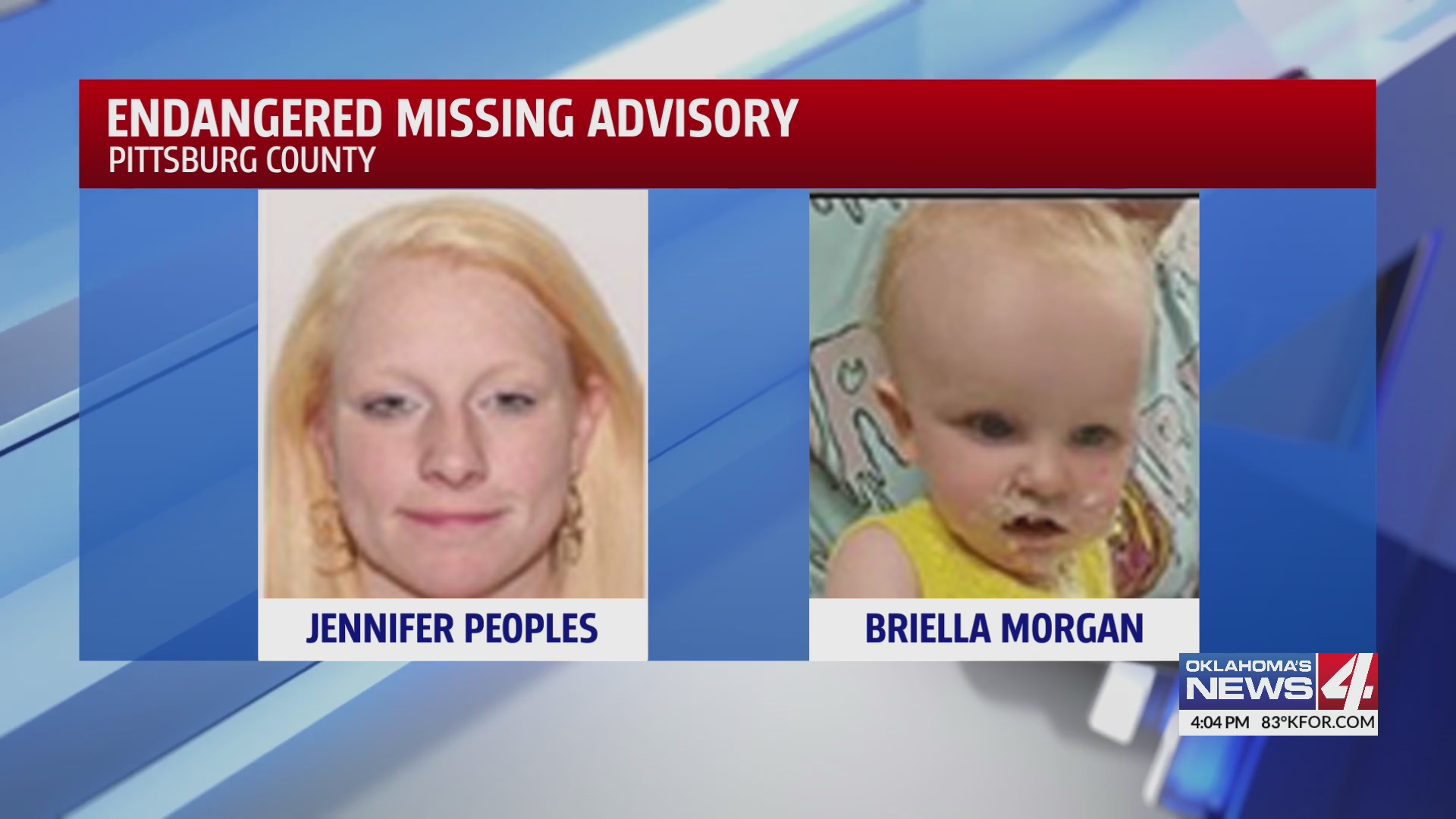OHP: Endangered missing advisory for Jennifer Peoples & Briella Morgan – KFOR.com Oklahoma City