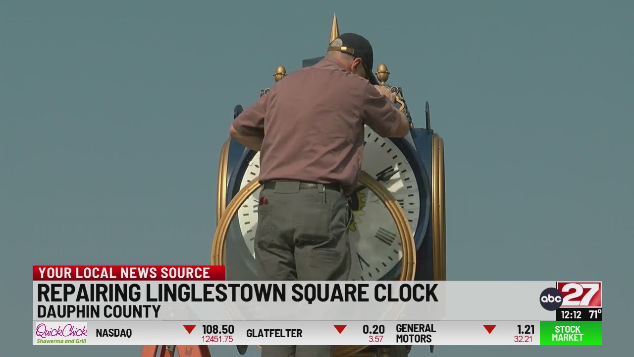 Linglestown Square clock undergoes refurbishment – ABC27