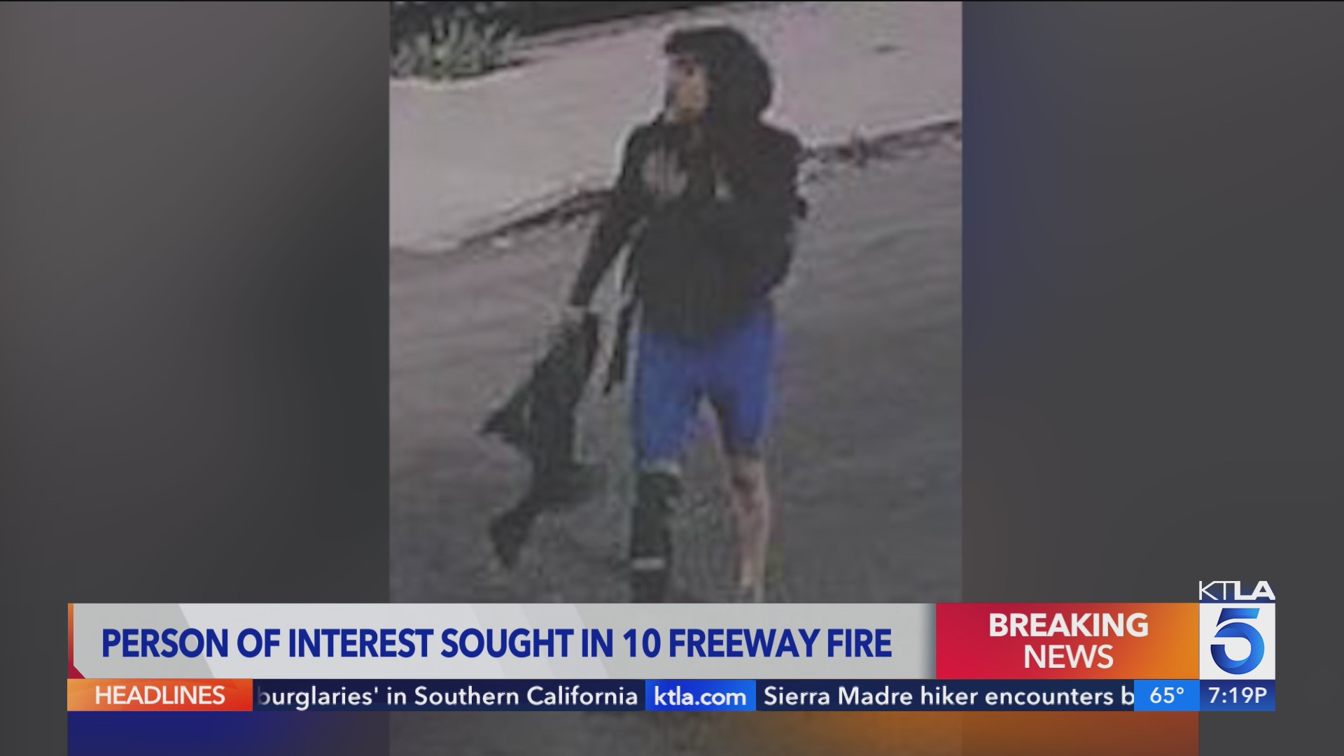 Authorities release photos of person of interest in 10 Freeway fire – KTLA