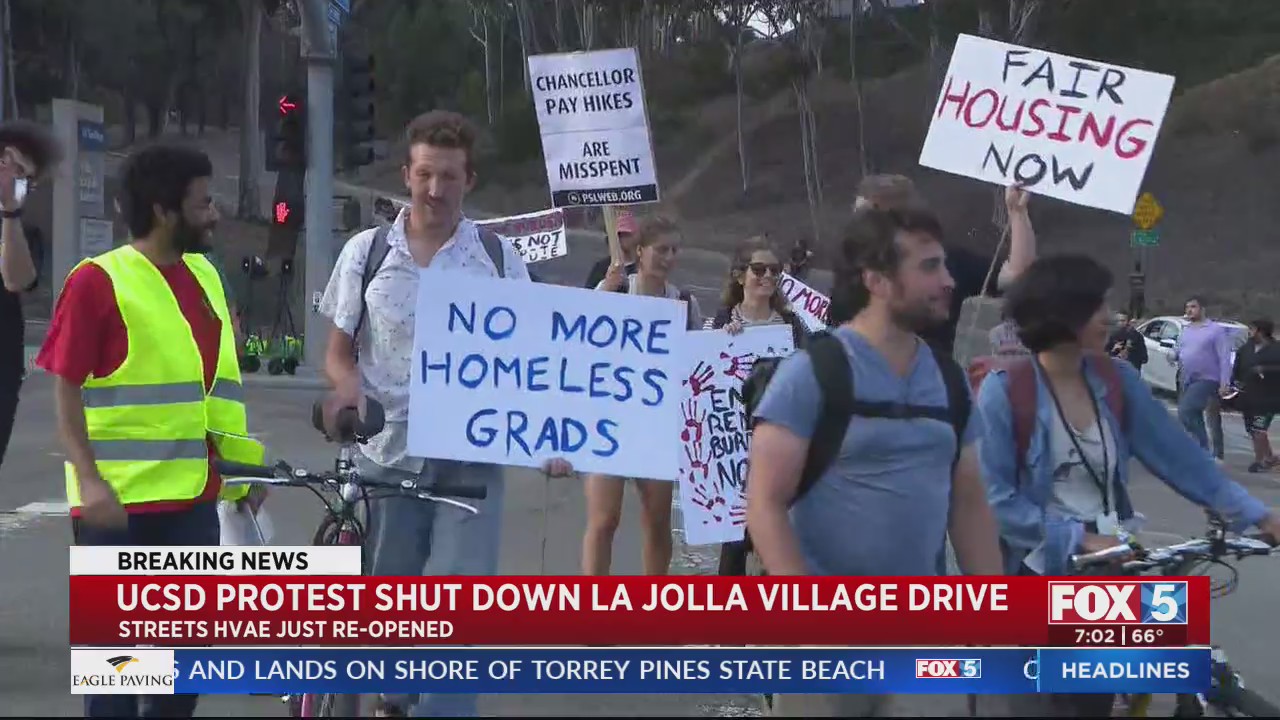 UCSD Protest Shut Down La Village Drive – FOX 5 San Diego & KUSI News