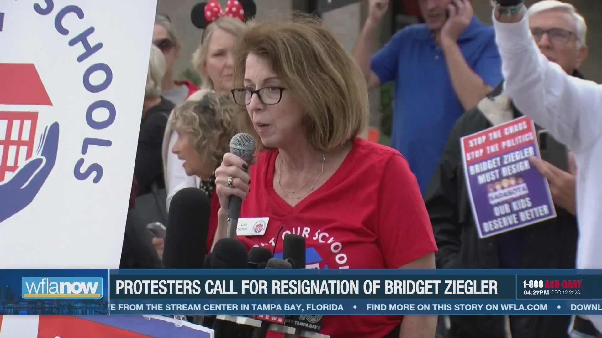 Protestors rally ahead of Sarasota school board vote on Bridget Ziegler ...