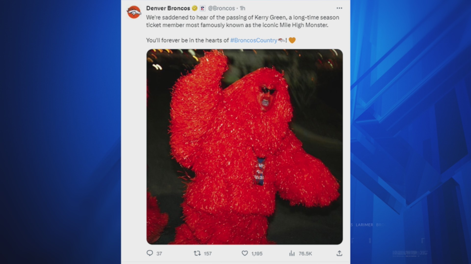 Remembering Broncos superfan, the ‘Mile High Monster’ – FOX31 Denver
