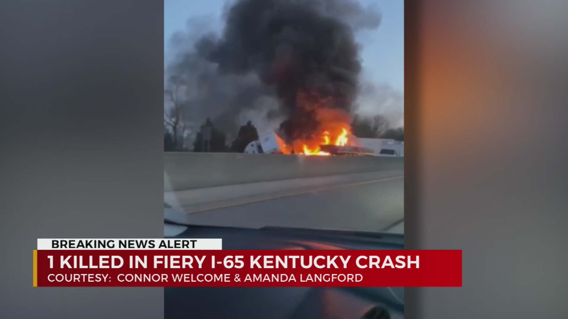 1 killed in fiery I-65 Kentucky crash – WKRN News 2