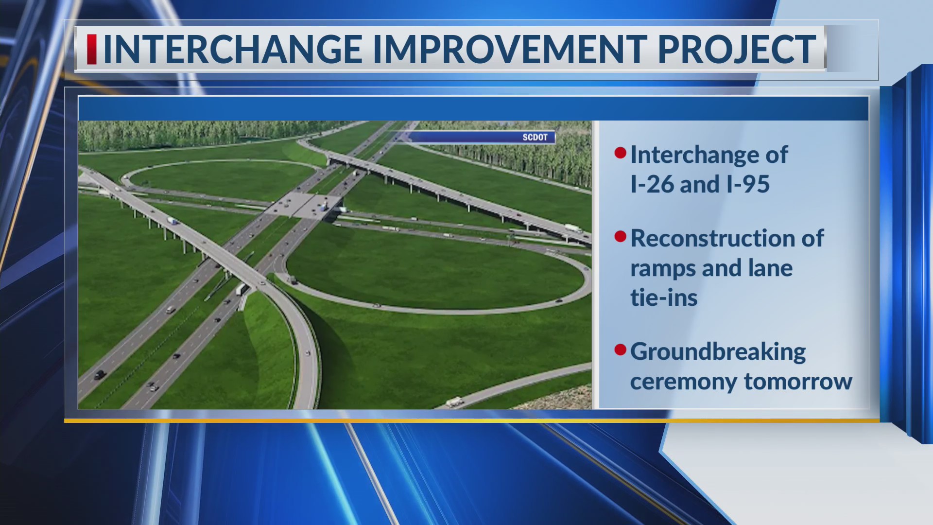 SCDOT to break ground on I-26/I-95 interchange improvement project – WCBD News 2