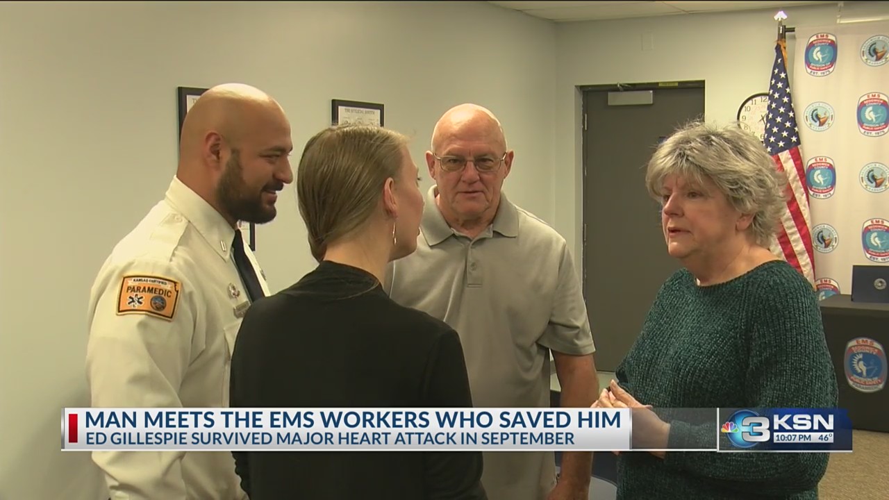 Heart attack survivor thanks Sedgwick County EMS for saving his life ...