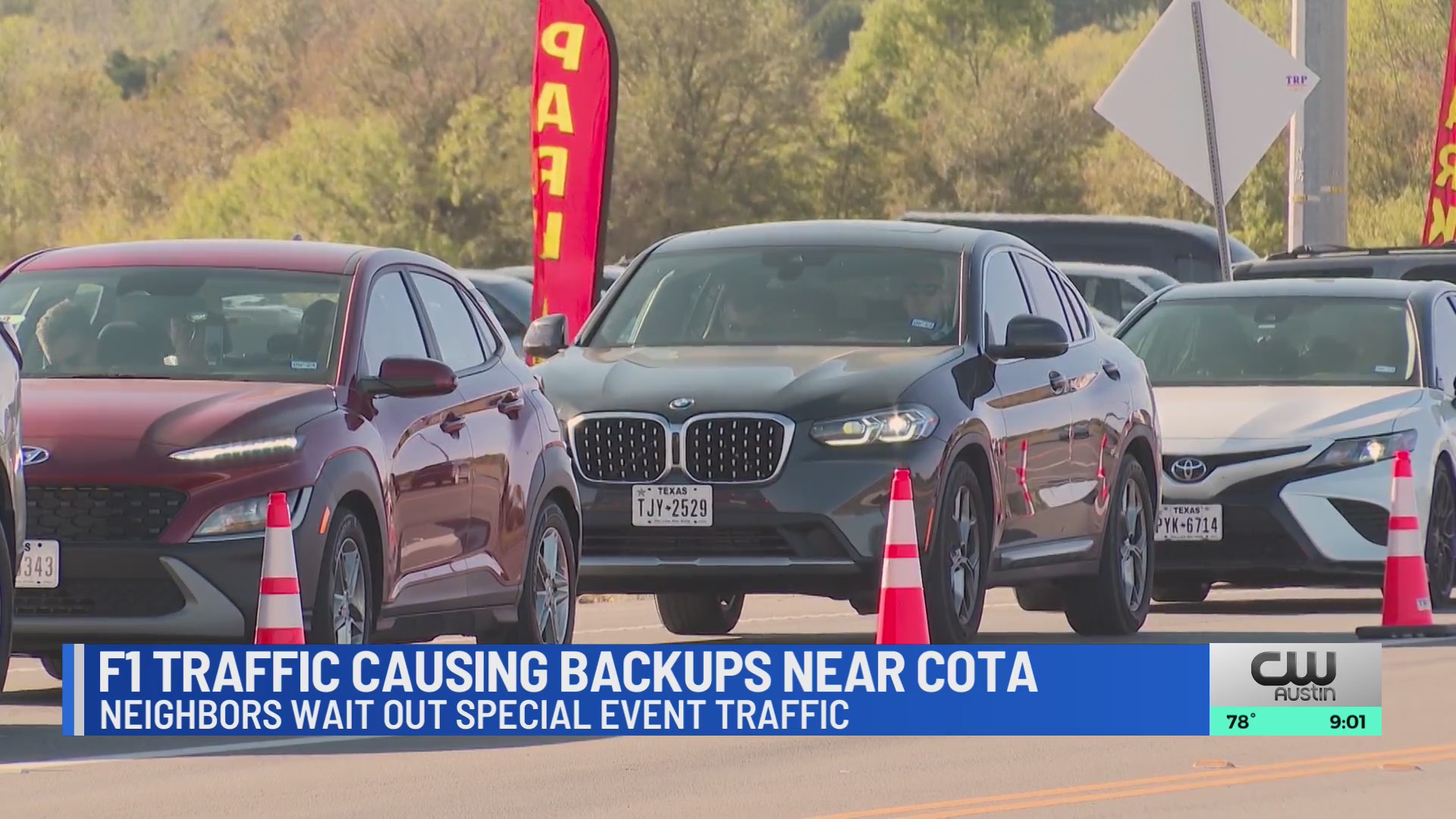F1 traffic causing trouble for roads around COTA – KXAN Austin