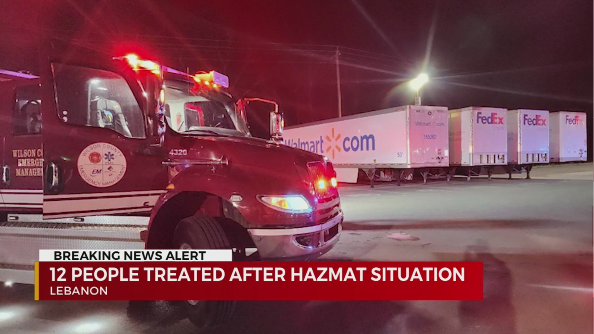 12 people treated after hazmat situation at Walmart Distribution Center ...