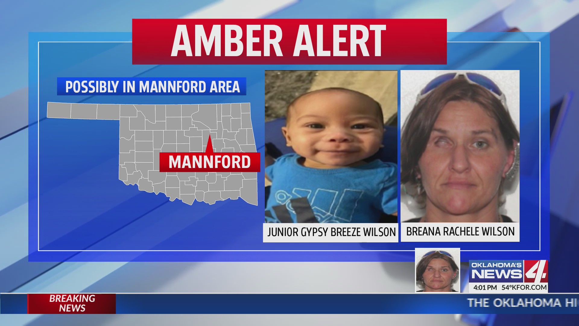 Amber Alert issued for infant taken by mother – KFOR.com Oklahoma City