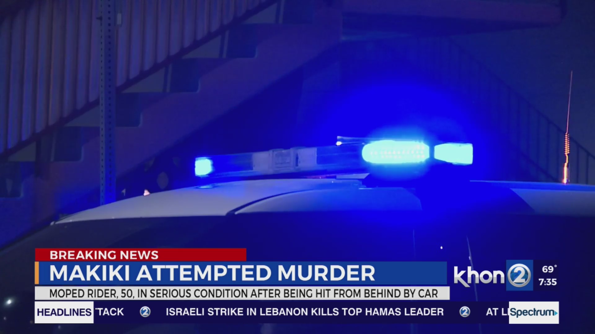 Car strikes moped in attempted murder in Makiki, suspect at large – KHON2