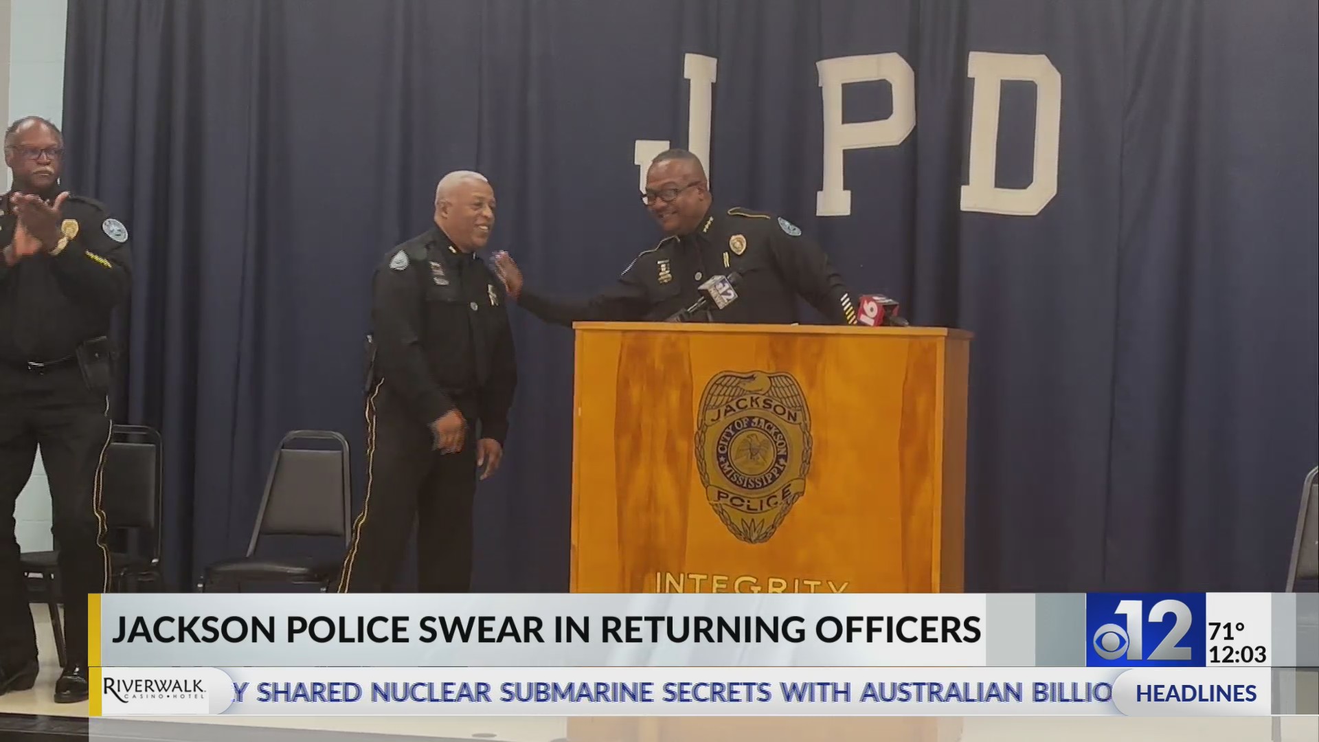 Chief Wade swears in new JPD assistant police chiefs – WJTV