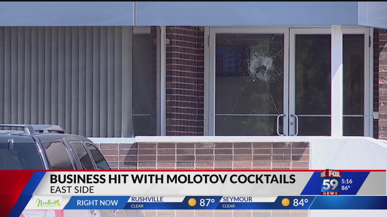 Molotov cocktails, bullets damage east side business – Fox 59
