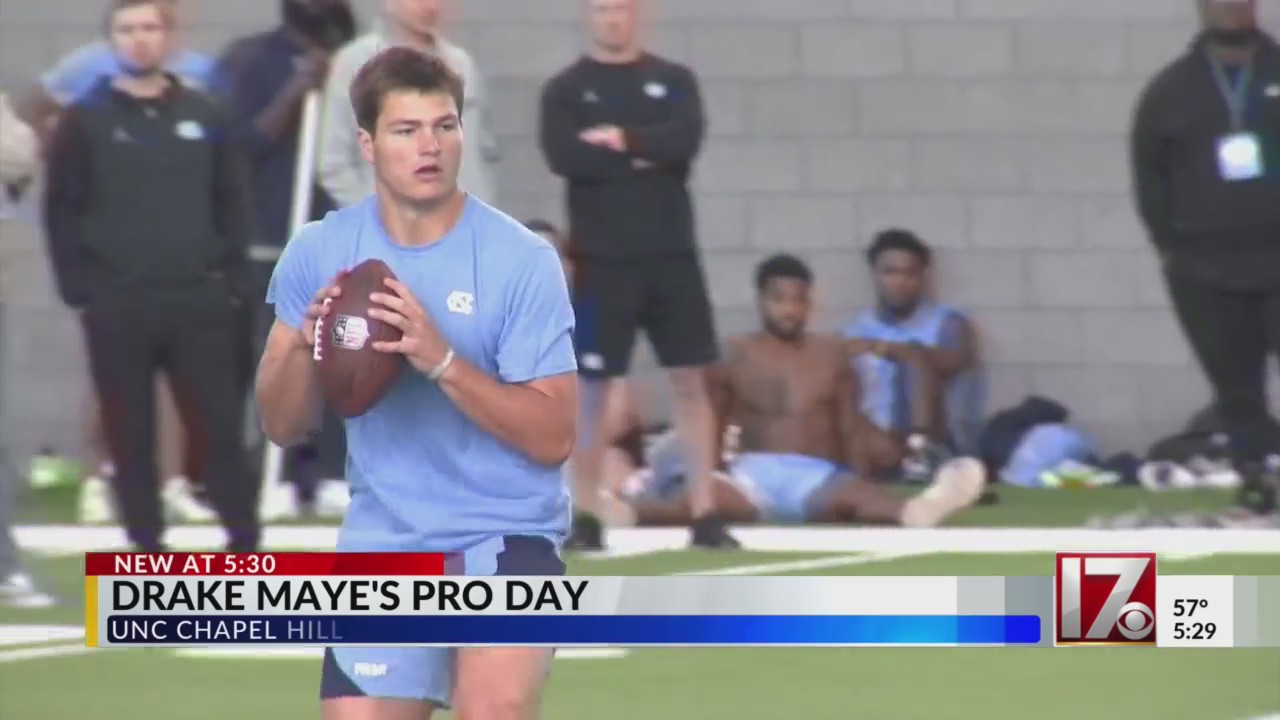 Drake Maye’s pro day at UNC Chapel Hill – CBS17.com