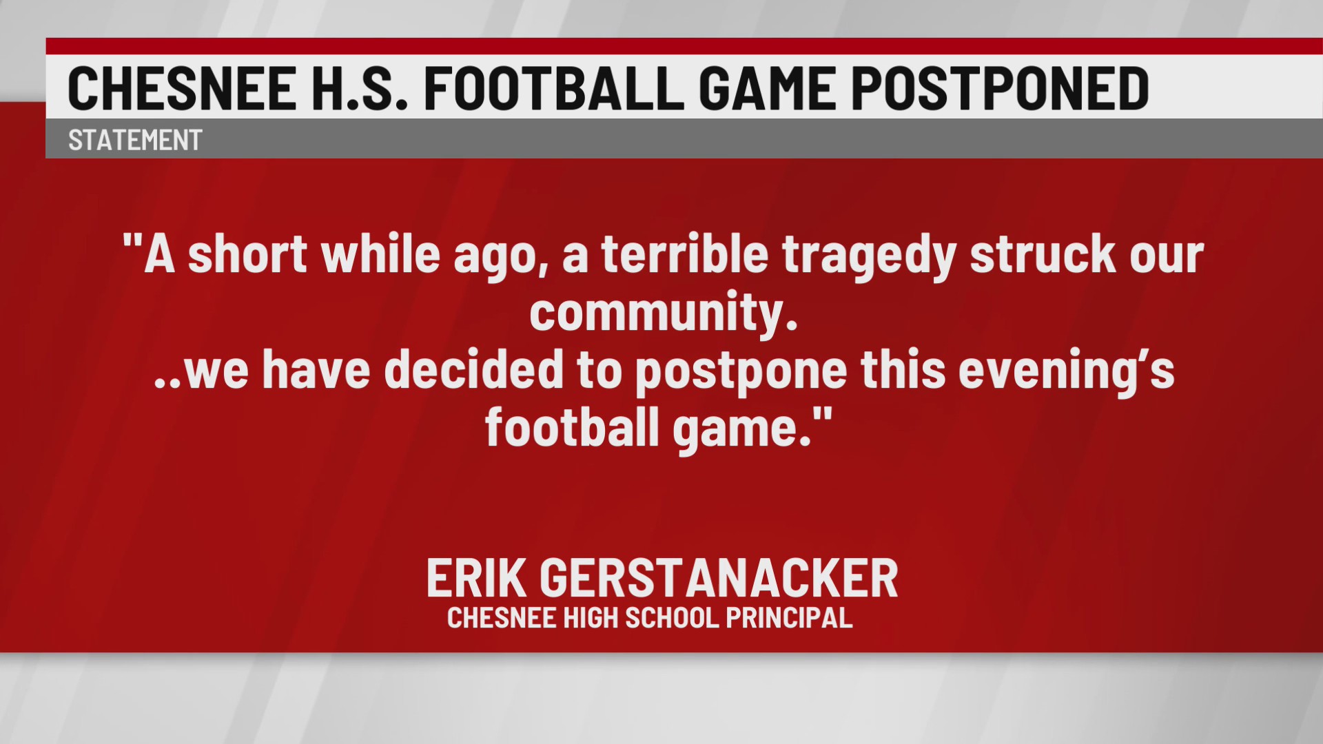 Chesnee High School Football Game postponed due to ‘terrible tragedy ...