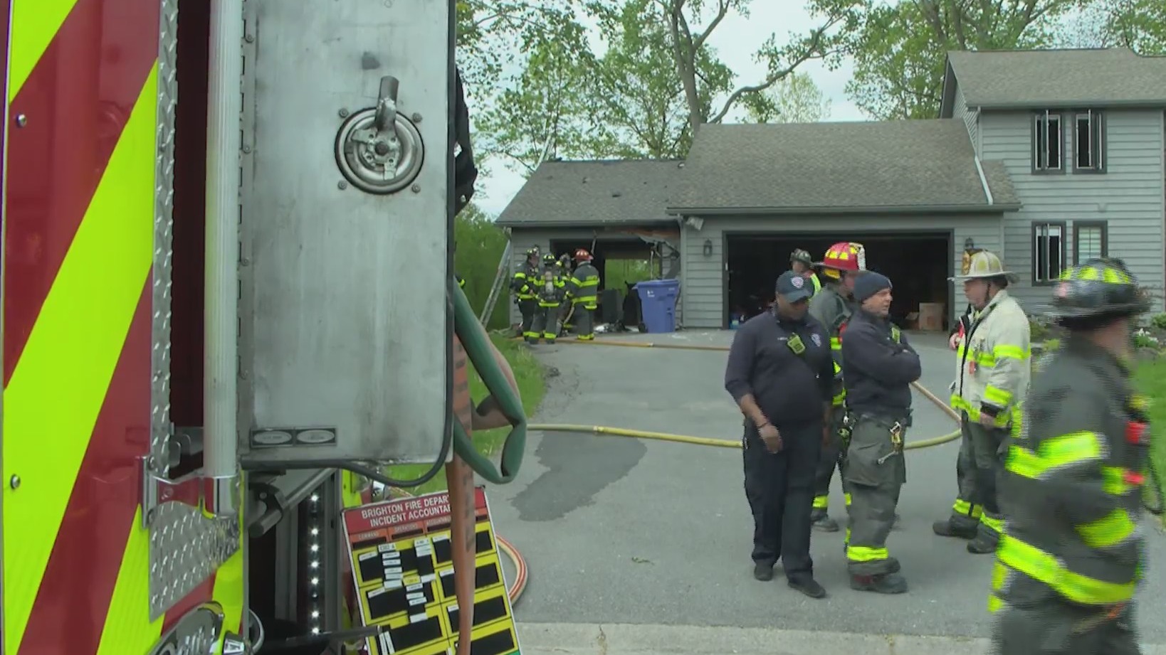 Brighton Fire Department tends to garage fire on Boniface Dr ...