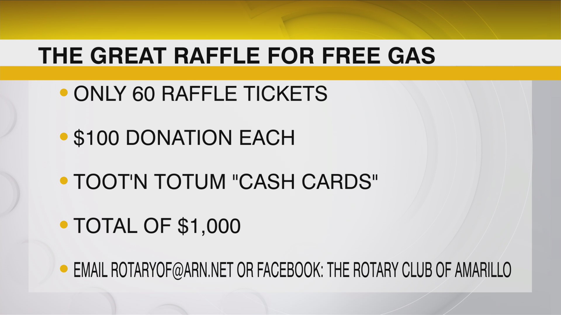 Free Gas Raffle by the Rotary Club of Amarillo – KAMR – MyHighPlains.com