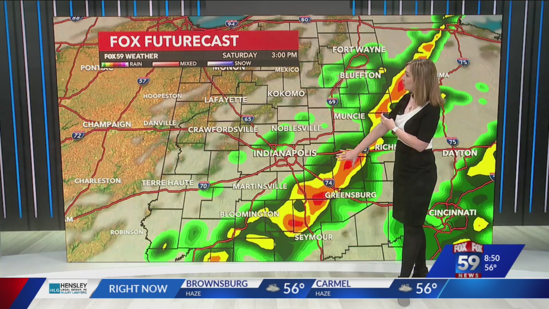 Timing rain and cooler temperatures – Fox 59