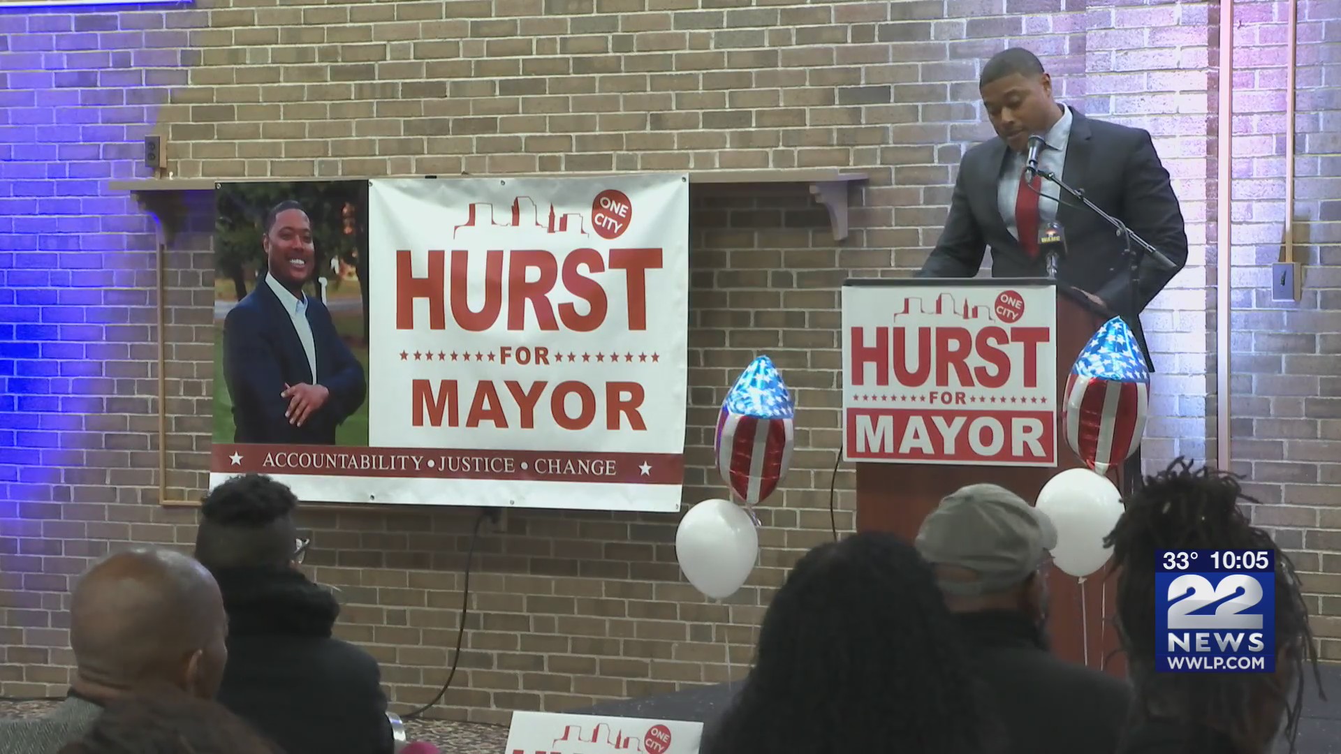 Justin Hurst hosts event to kick off Springfield mayoral campaign – WWLP