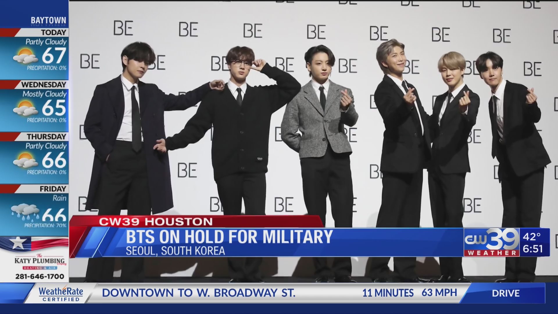 BTS members RM and V start compulsory military service | CW39 HOUSTON ...