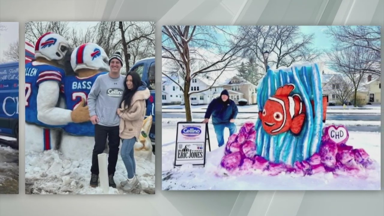 Snow sculptor Eric Jones’ charity brings smiles to local children ...