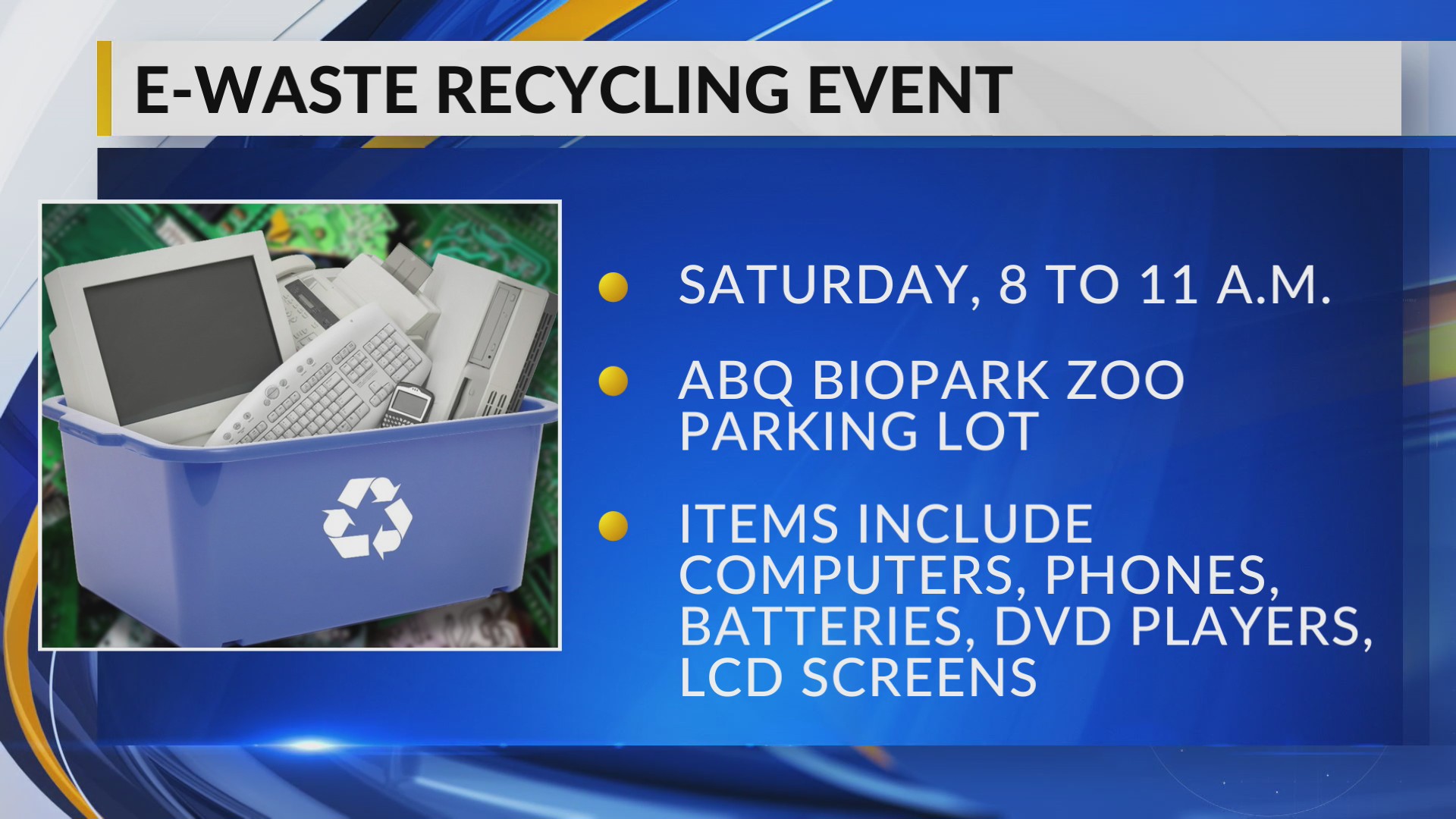 ABQ BioPark hosting an electronics recycling event for Earth Day – KRQE ...