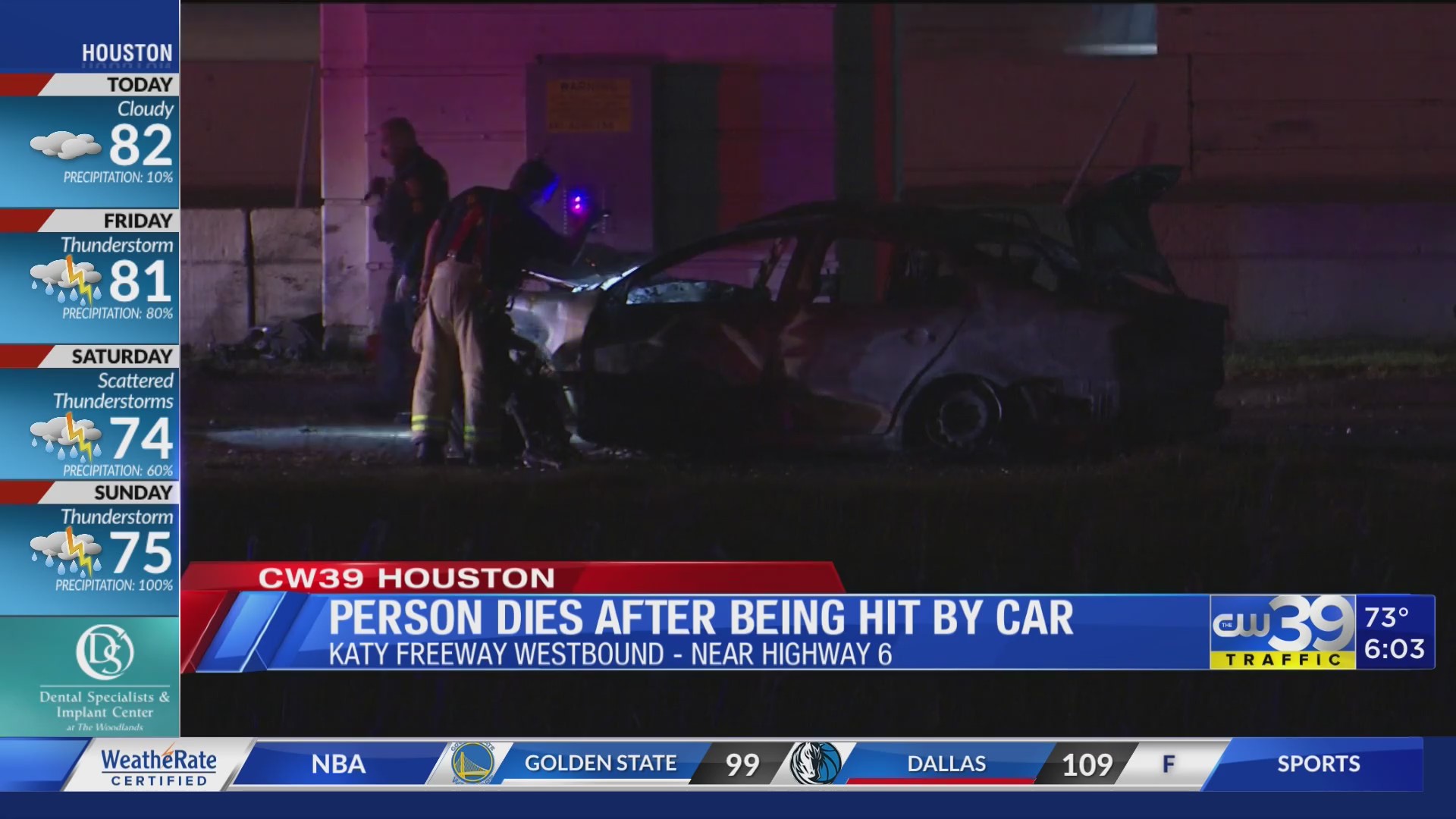 Fatal incident and vehicle fire closes Katy Fwy feeder – CW39 Houston