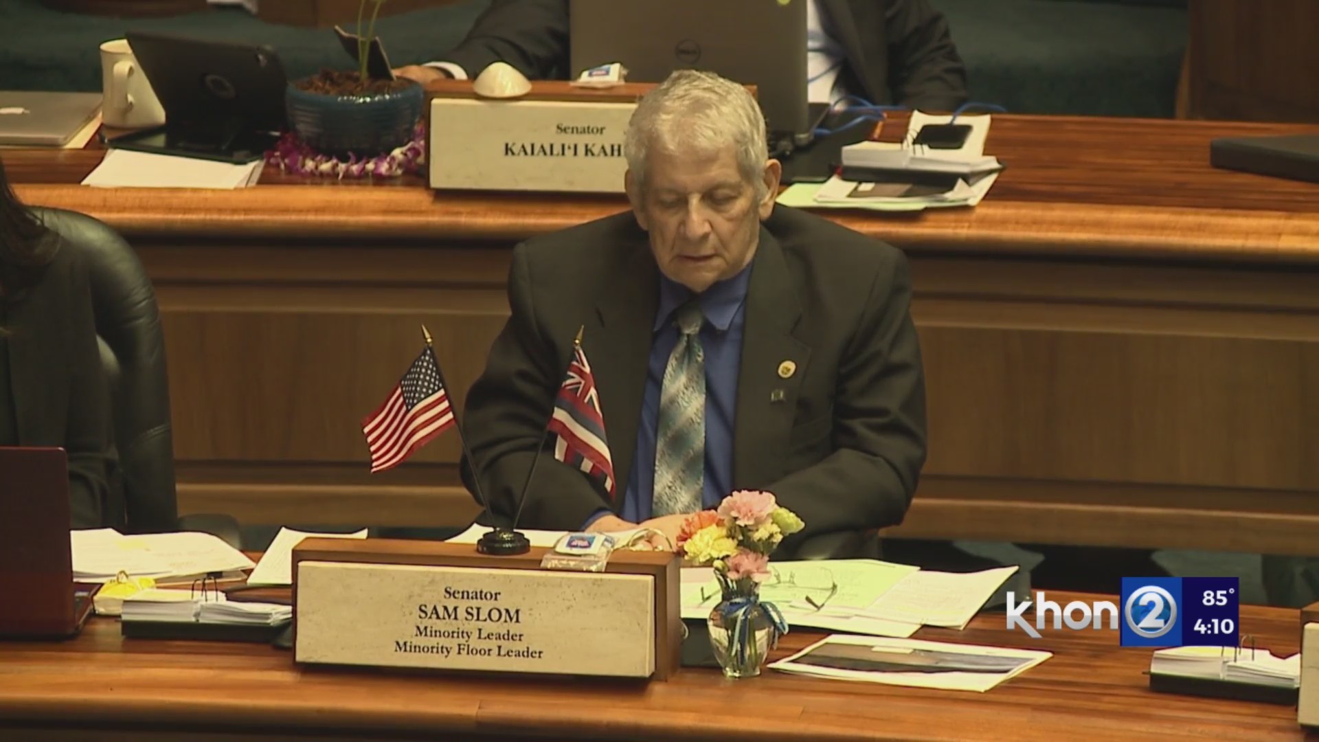 Flags at half-staff in honor of late State Sen. Sam Slom – KHON2