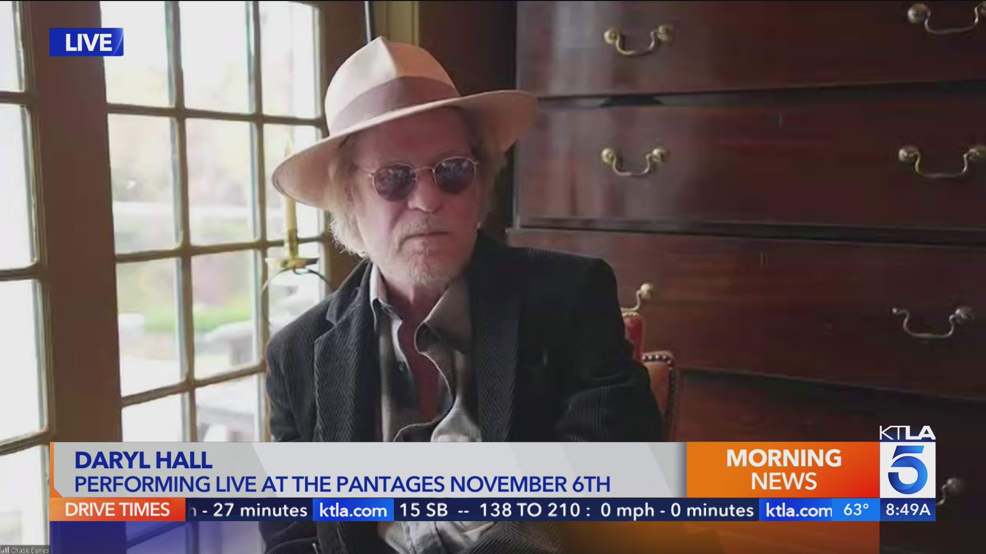 Daryl Hall chats about music and performing at the Pantages Theatre – KTLA