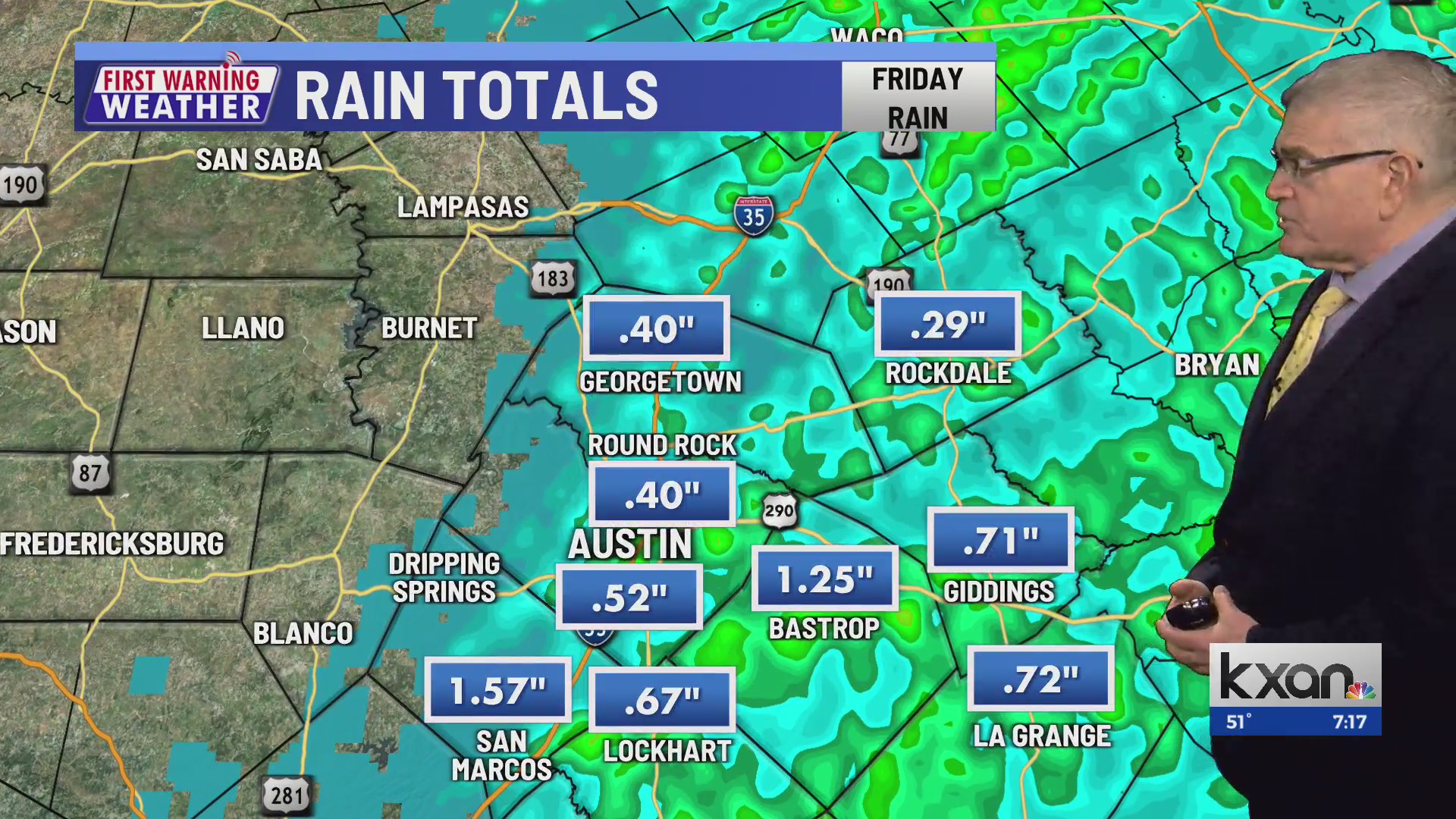 Saturday First Warning Weather with Rich Segal – KXAN Austin