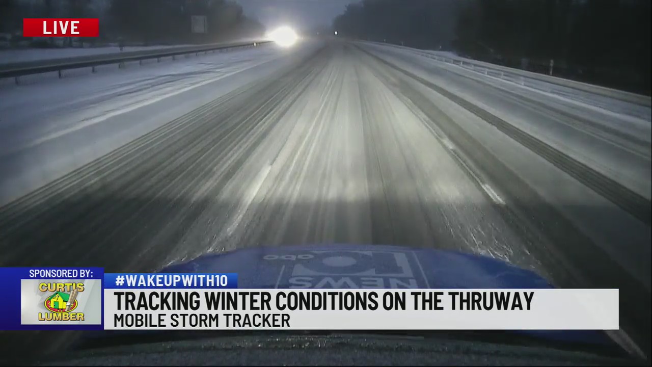 Matt Mackie tracking winter conditions on the thruway in the Mobile ...