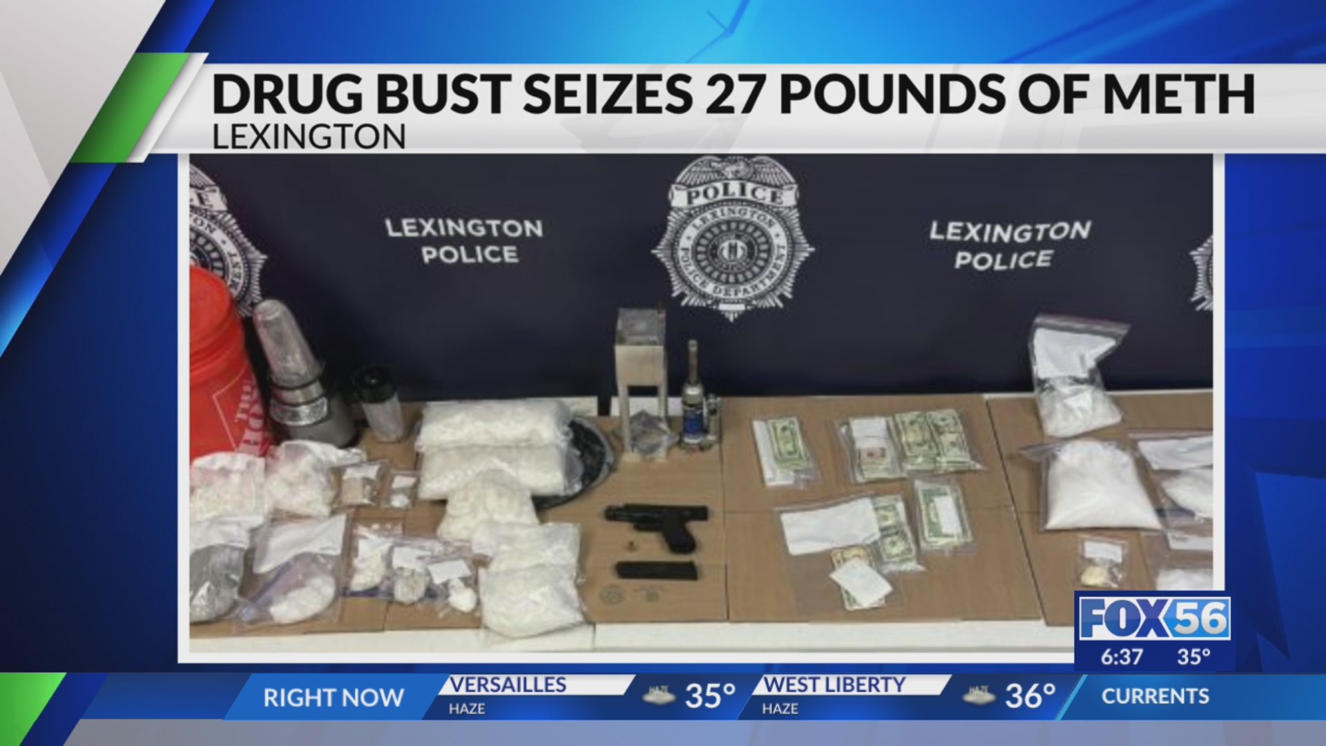 Trio arrested after 27 pounds of meth seized in Lexington drug bust ...