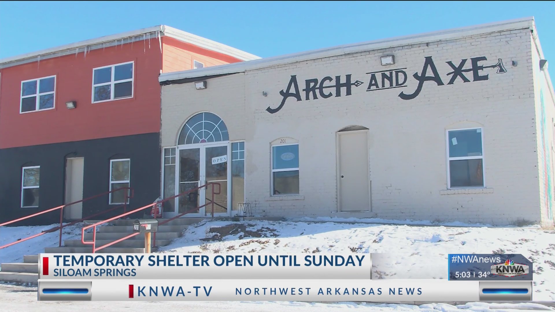 Arch and Axe shelter open until Sunday – KNWA FOX24