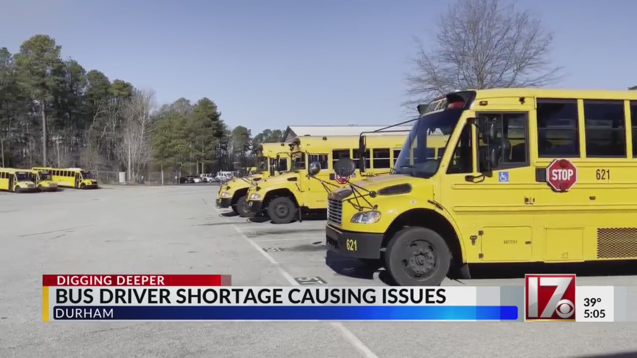 Durham bus driver shortages causing issues – CBS17.com