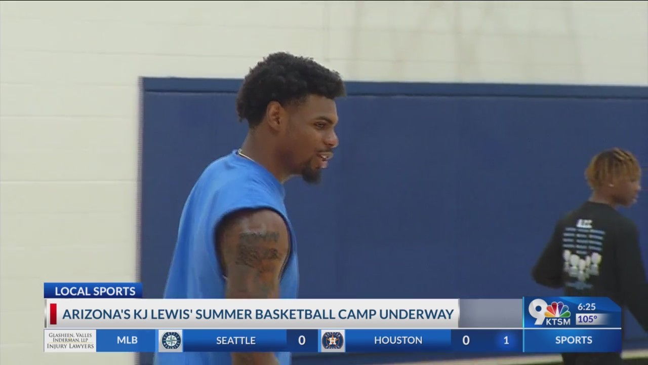 KJ Lewis’ summer youth basketball camp underway | KTSM 9 News at 6 ...
