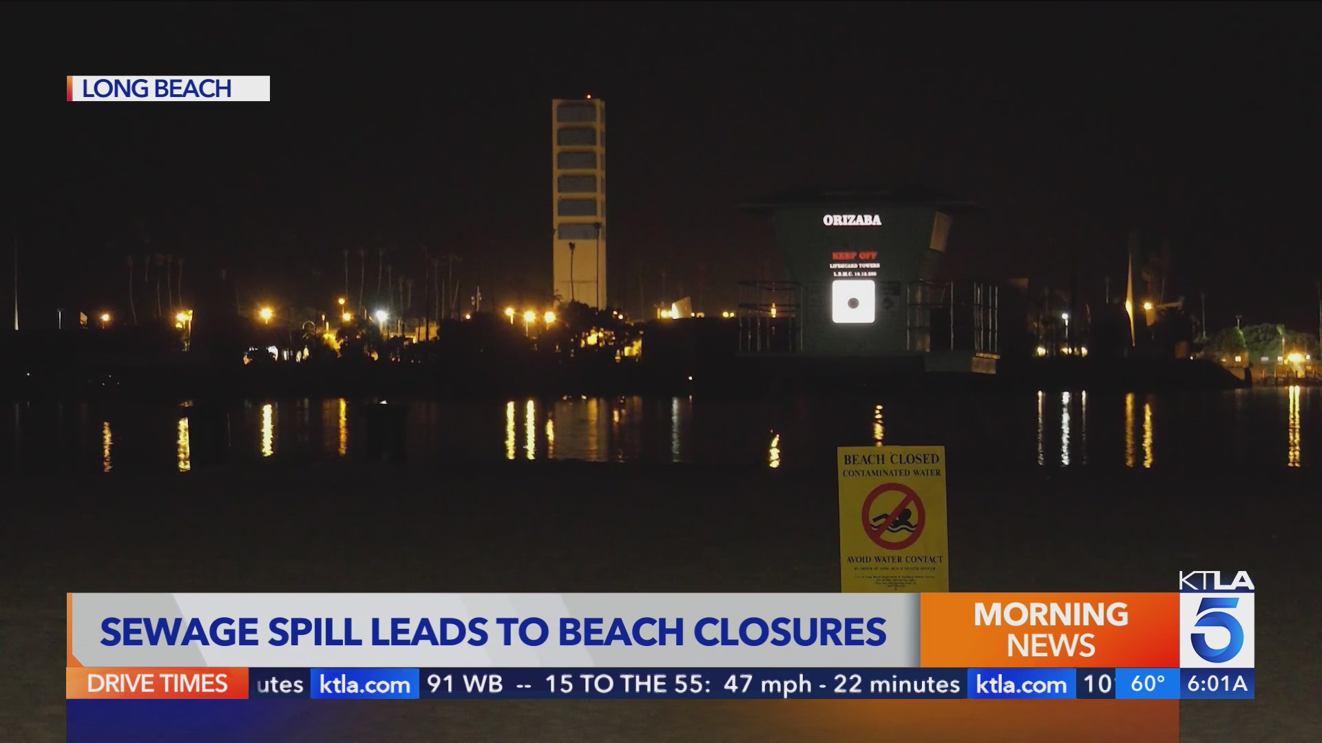 Large sewage spill closes beaches in Long Beach – KTLA