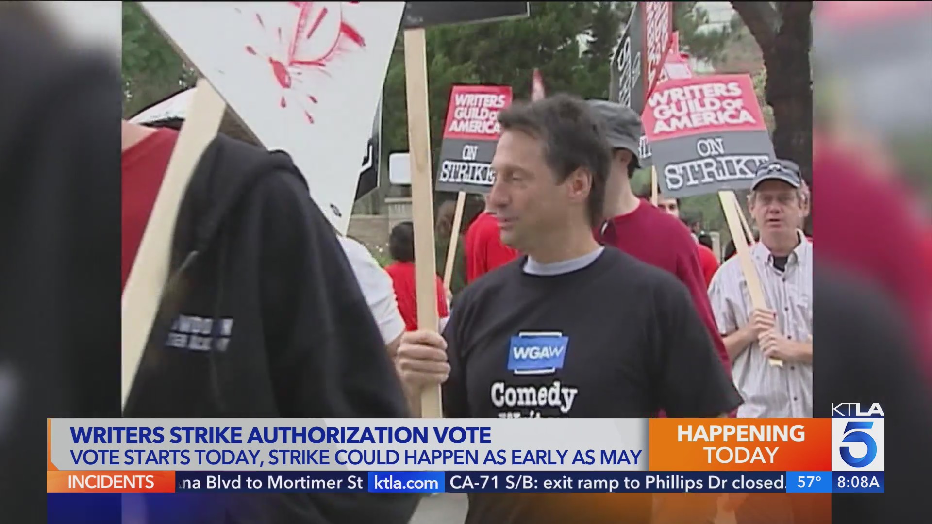 Hollywood writers begin vote on strike authorization – KTLA