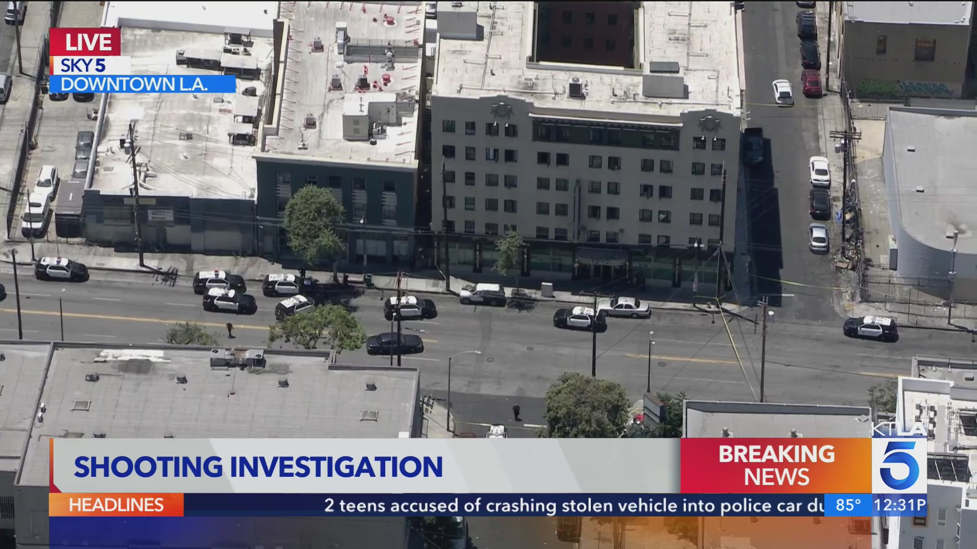 LAPD shoots man in chest in downtown Los Angeles – KTLA