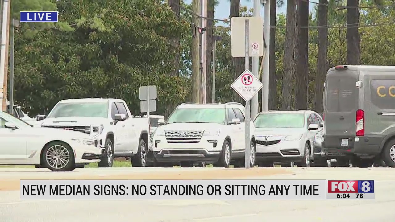 New median signs being installed in Greensboro – FOX8 WGHP