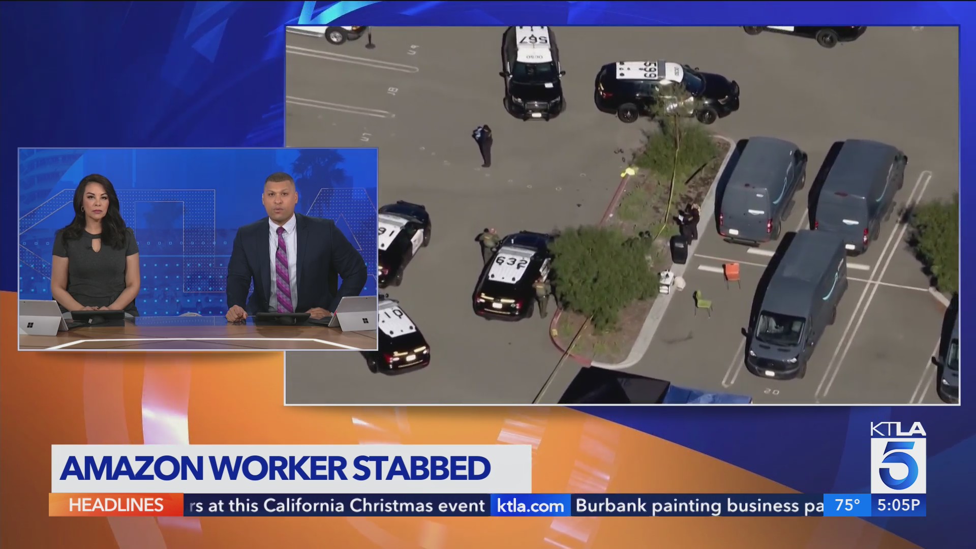 Amazon worker stabbed at distribution center – KTLA
