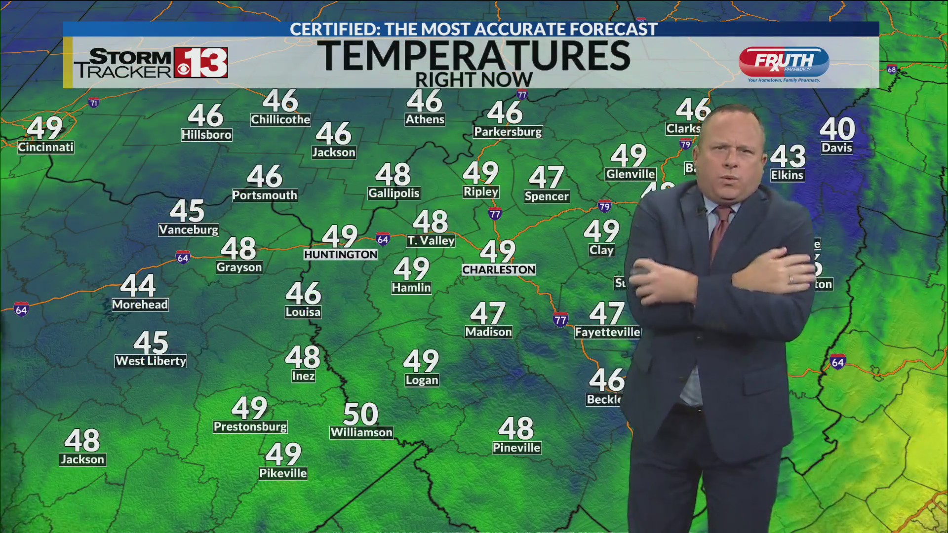 Computer blooper during morning weather report – WOWK 13 News